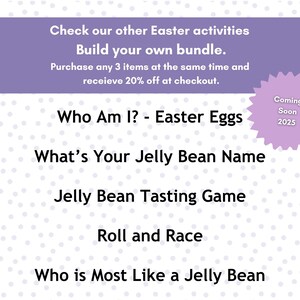 Easter Who is Most Like a Jelly Bean, Easter Game, Easter Party ...