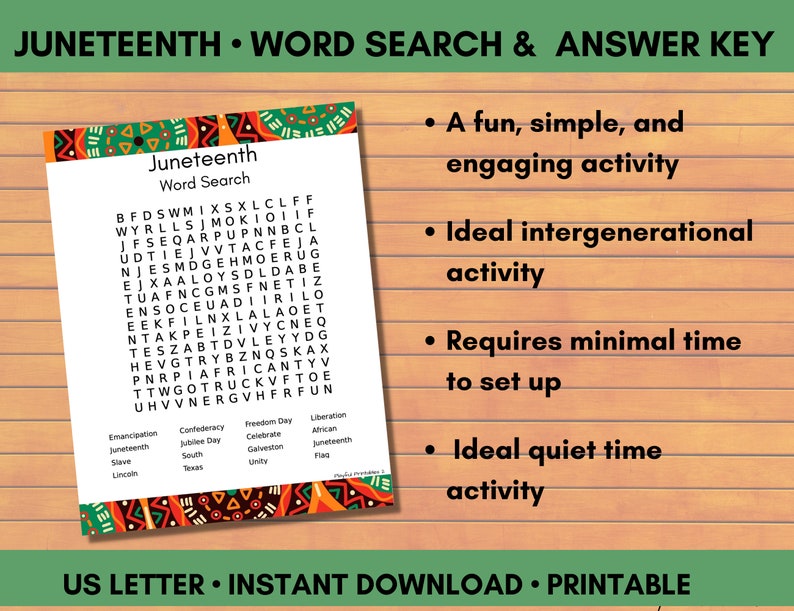 Juneteenth Word Scramble, Juneteenth Celebration, Word Game Activity ...