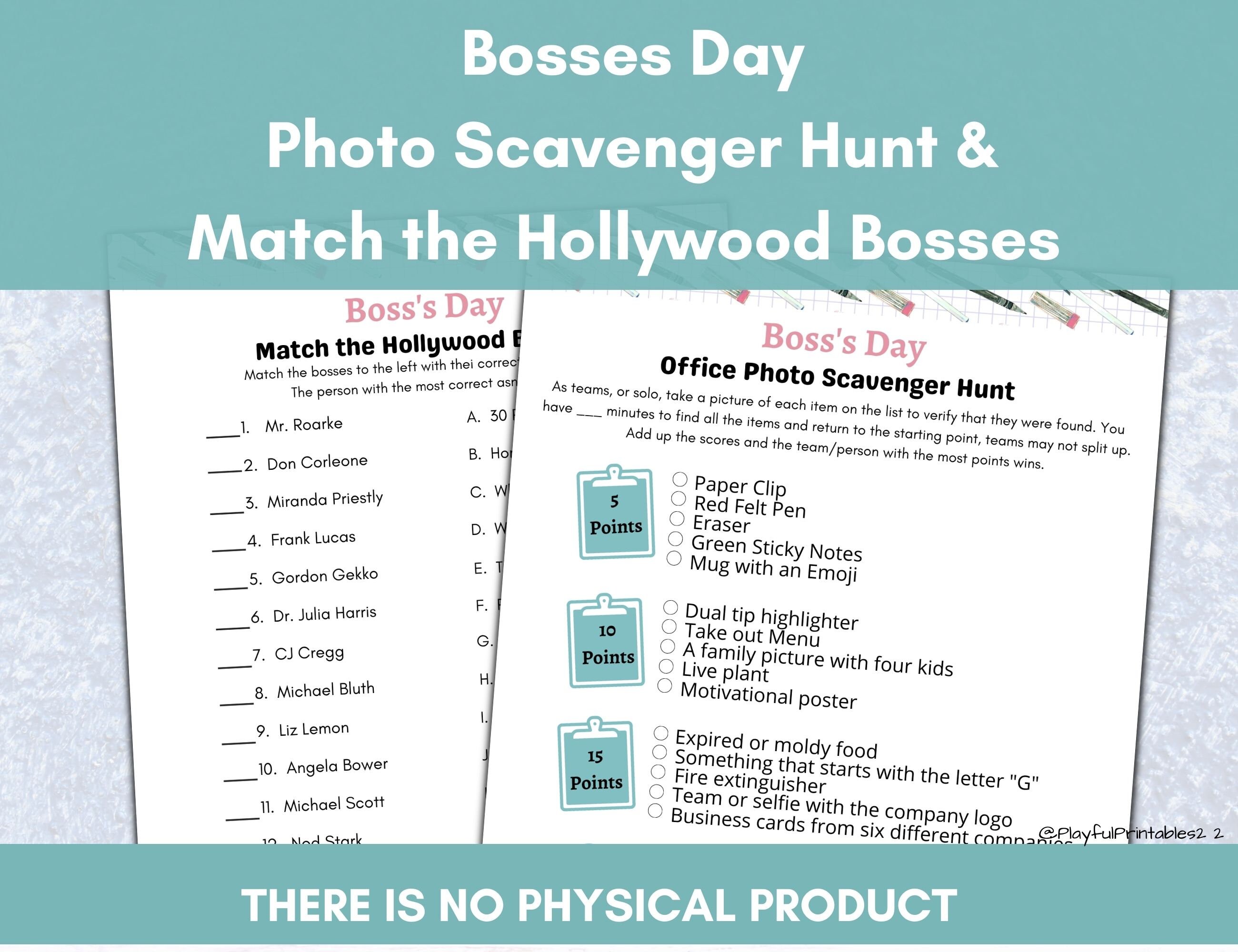 Boss’s Day, Office Party, Game Bundle, Ice Breaker, Scavenger Hunt ...