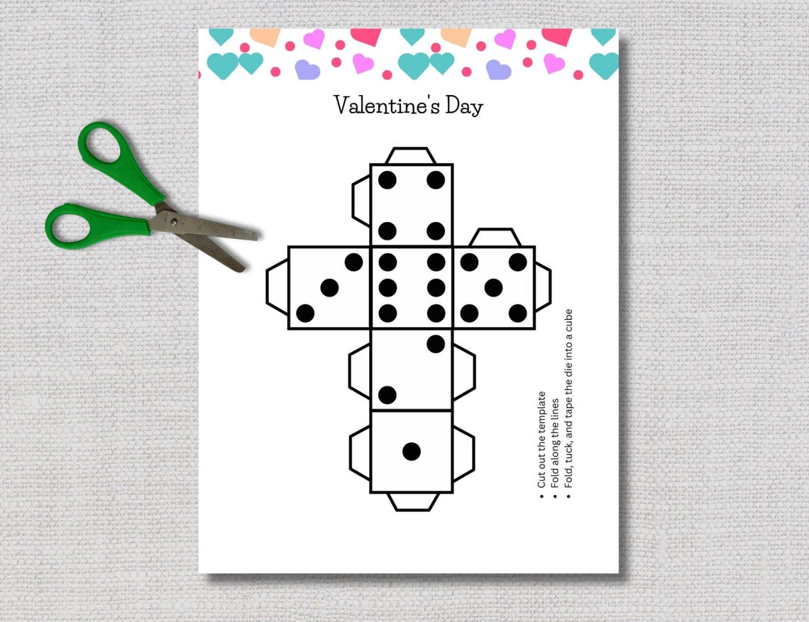 Valentine's Day, Valentine's Day Roll & Race, Dice Game, Valentine's ...