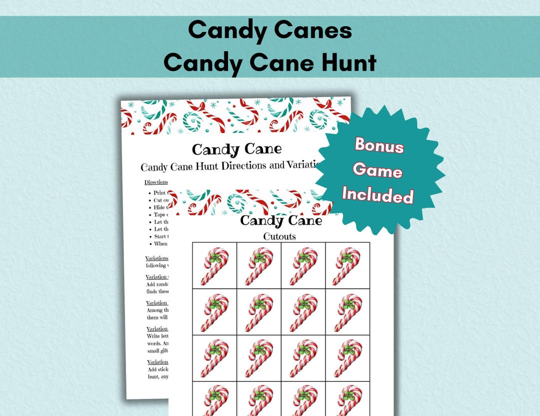 Candy Cane Hunt, Candy Cane, Treasure Hunt, Scavenger Hunt, Candy Cane ...