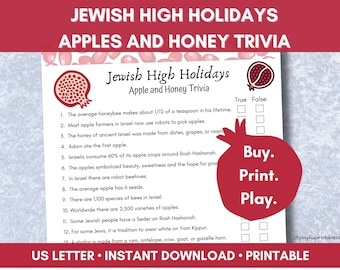 Rosh Hashanah Revelry: Printable Party Games Pack - Etsy