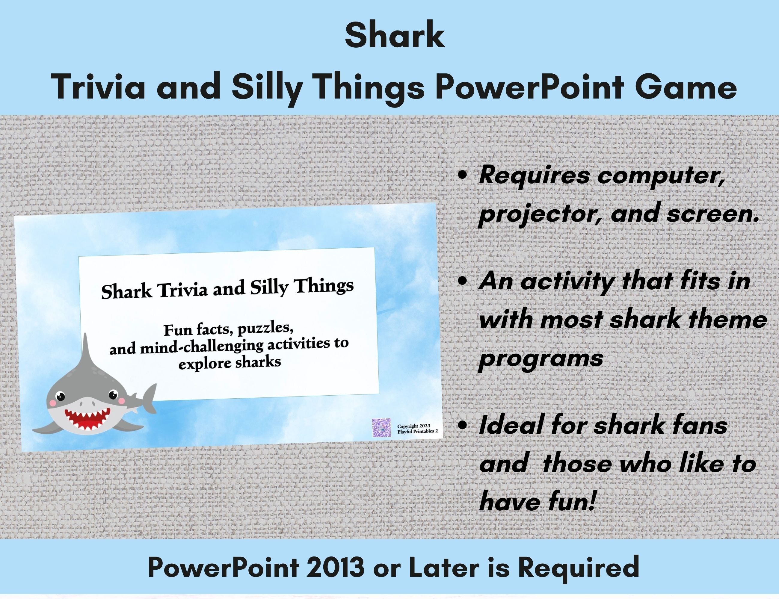 Shark Trivia, Shark Games, Shark Party, Shark Jokes, Virtual Powerpoint ...
