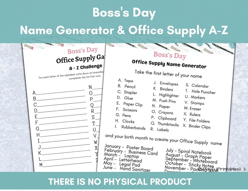 Boss’s Day, Office Party, Game Bundle, Ice Breaker, Scavenger Hunt ...