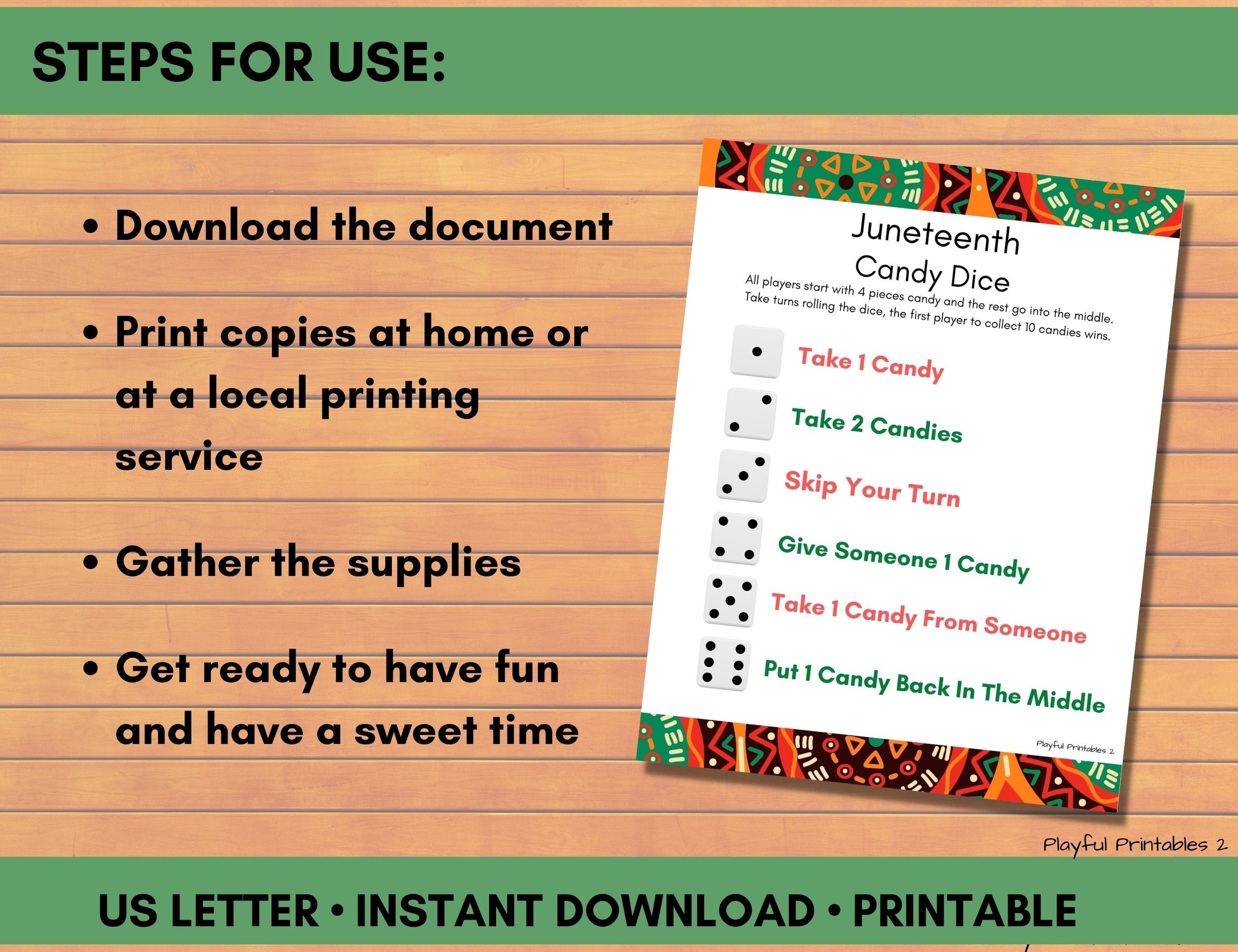 Juneteenth Candy Dice Game, Juneteenth Celebration, Kwanzza Activity ...