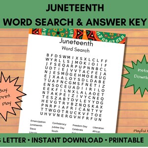 Juneteenth Word Scramble, Juneteenth Celebration, Word Game Activity ...