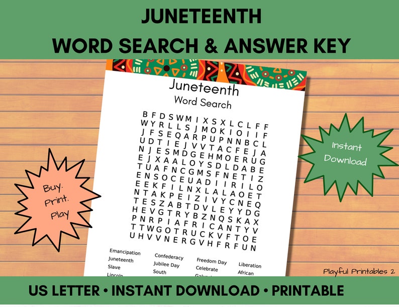Juneteenth Word Scramble, Juneteenth Celebration, Word Game Activity ...