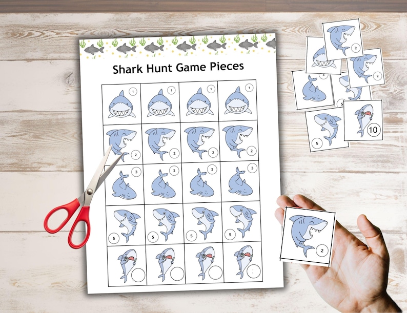 Printable Shark Hunt Party Game, Ocean Adventure (PDF) - Etsy