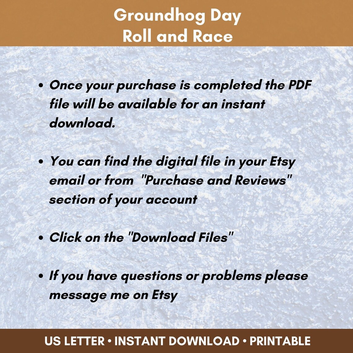 Groundhog Day, Groundhog Roll & Race, Dice Game, Groundhog Day Game ...