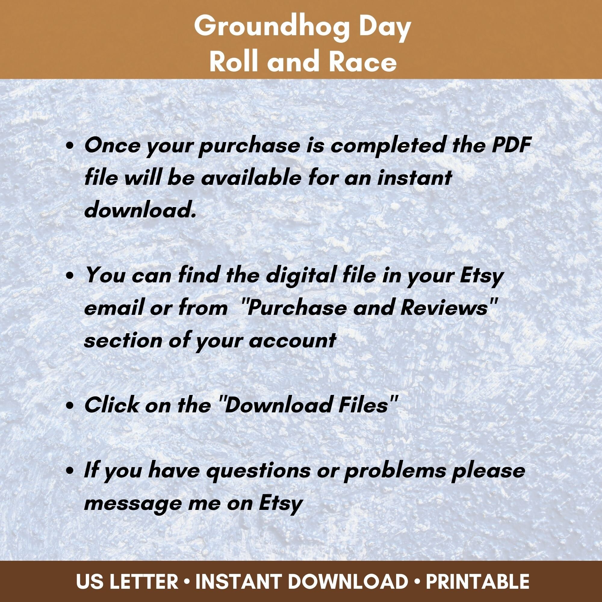 Groundhog Day, Groundhog Roll & Race, Dice Game, Groundhog Day Game ...