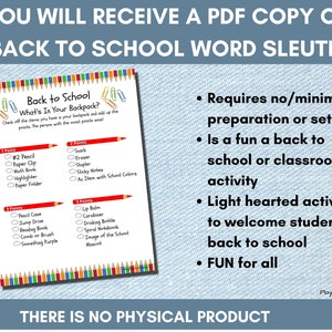 Back to School What's in Your Backpack, Back to School Game, First Day ...