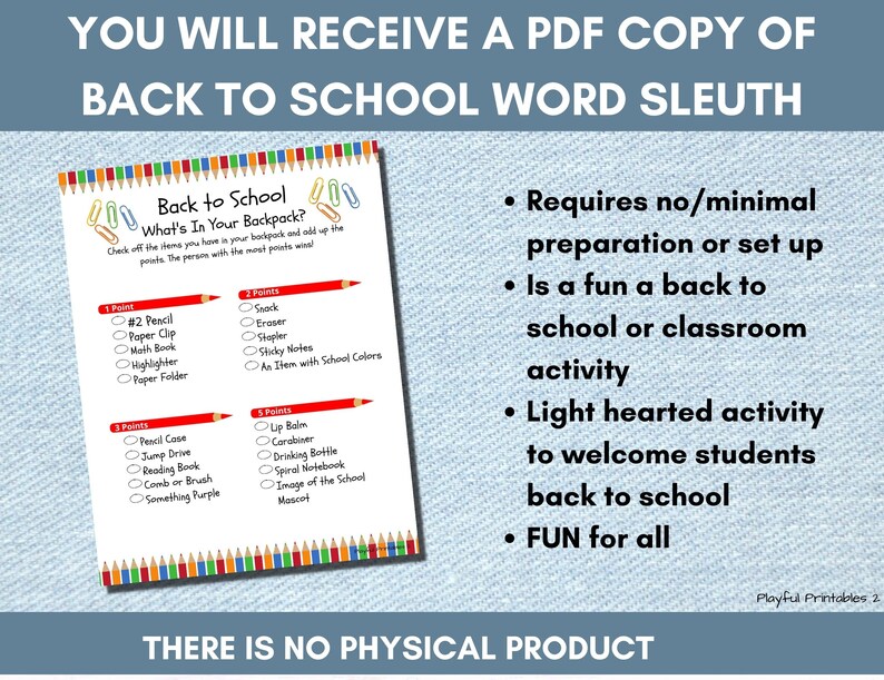 Back to School What's in Your Backpack, Back to School Game, First Day ...