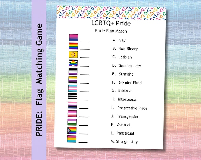 LGBTQ+ Pride, Flag Matching Game, Pride Month, Pride Celebration, Pride ...