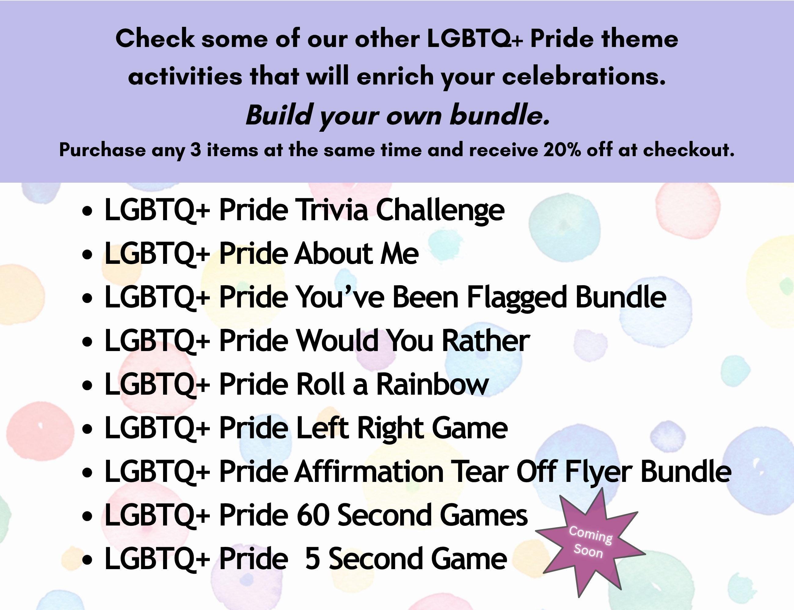 Pride LGBTQ+ Six Game Bundle, Pride Celebration, Brain Games, Queer ...