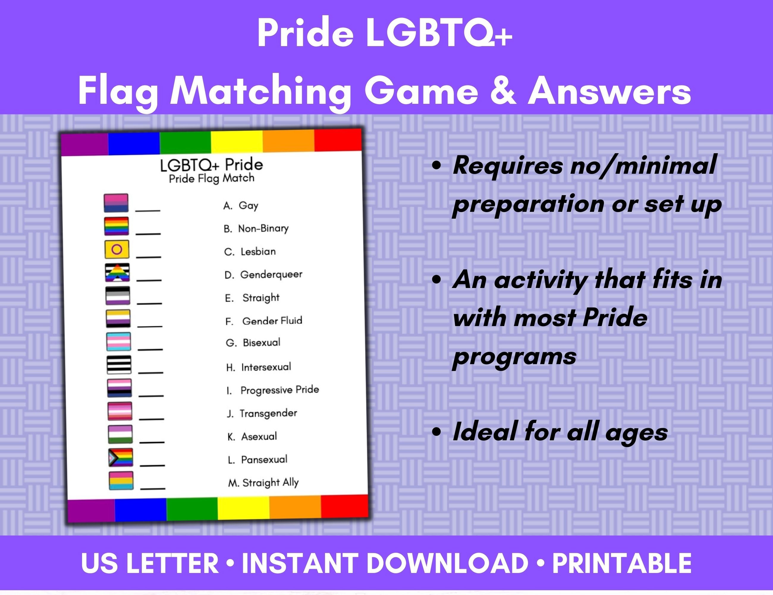 LGBTQ+ Pride, Flag Matching Game, Pride Month, Pride Celebration, Pride ...