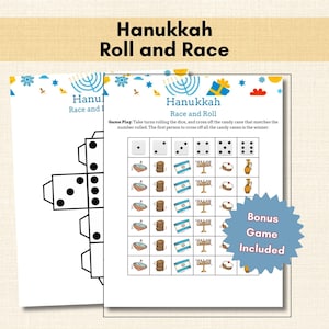 Hanukkah, Roll & Race, Dice Game, Hanukkah Activity, Classroom, Temple ...