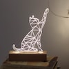 Cat on the Moon Led Night Light, 3D Illusion Table Lamp for Animal ...