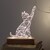Cat on the Moon Led Night Light, 3D Illusion Table Lamp for Animal ...