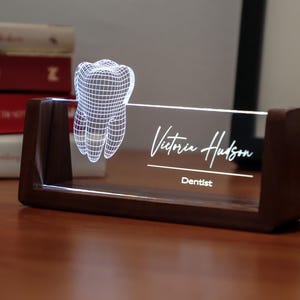 Personalized Dentist LED Desk Sign: Custom Dental Office Decor - Etsy
