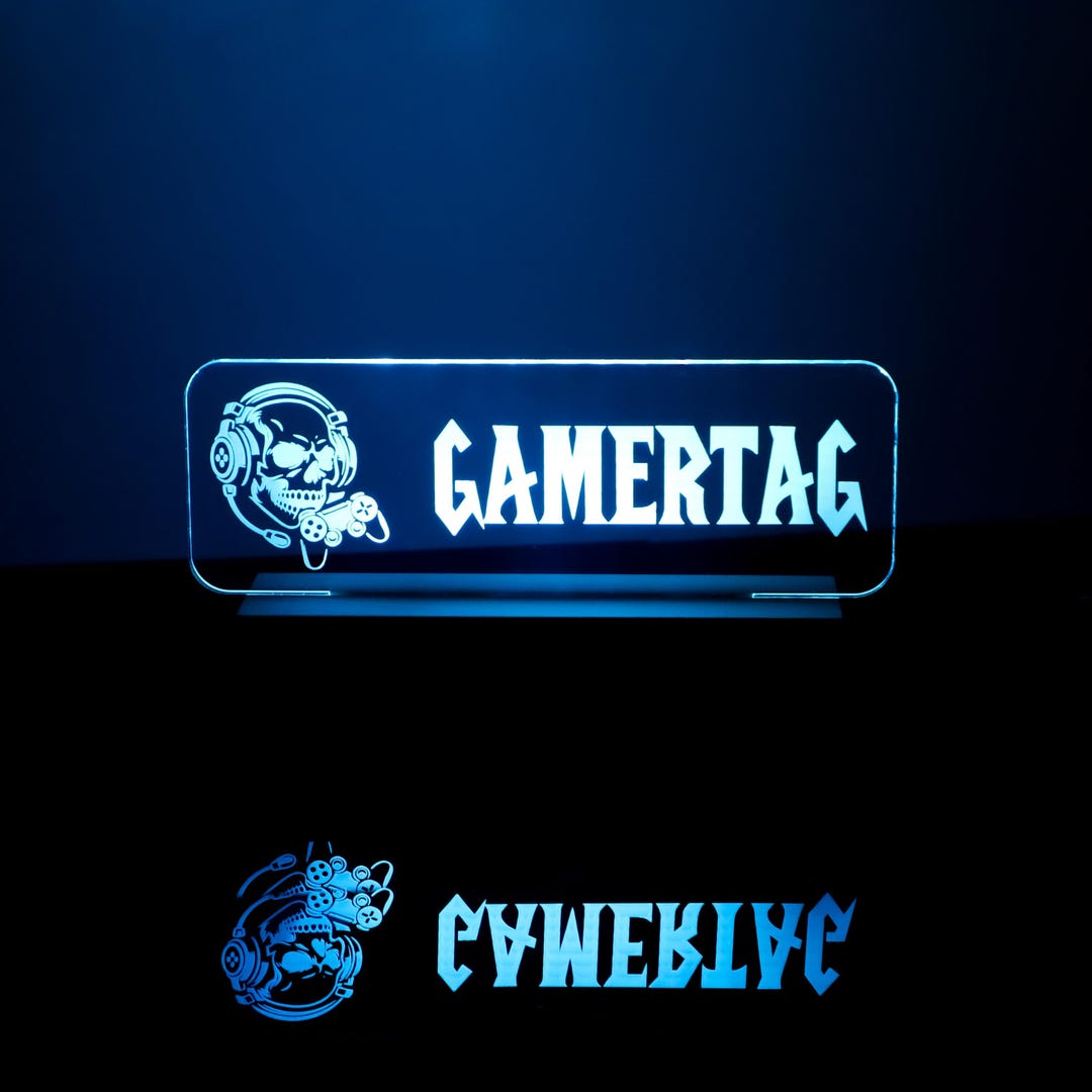 Personalized Gamertag Light Sign, Custom Gamer Tag Sign, Personalized ...