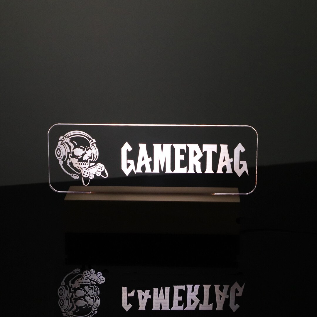 Personalized Gamertag Light Sign, Custom Gamer Tag Sign, Personalized ...