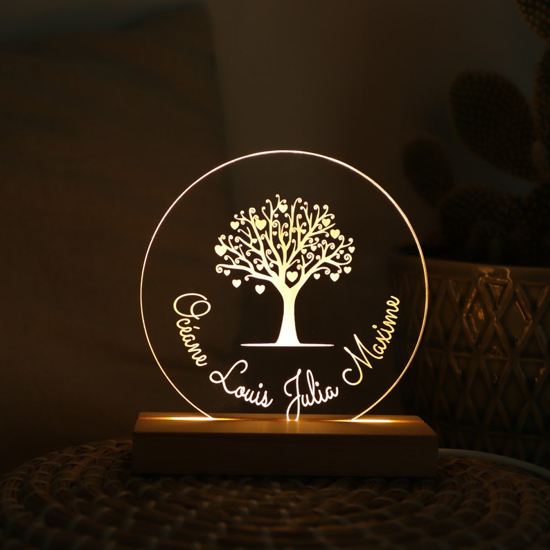 Custom Tree of Life LED Light With Kids Names Personalized - Etsy