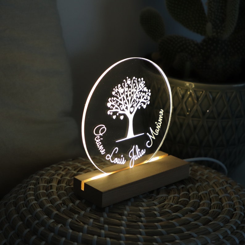 Custom Tree of Life LED Light With Kids Names Personalized - Etsy