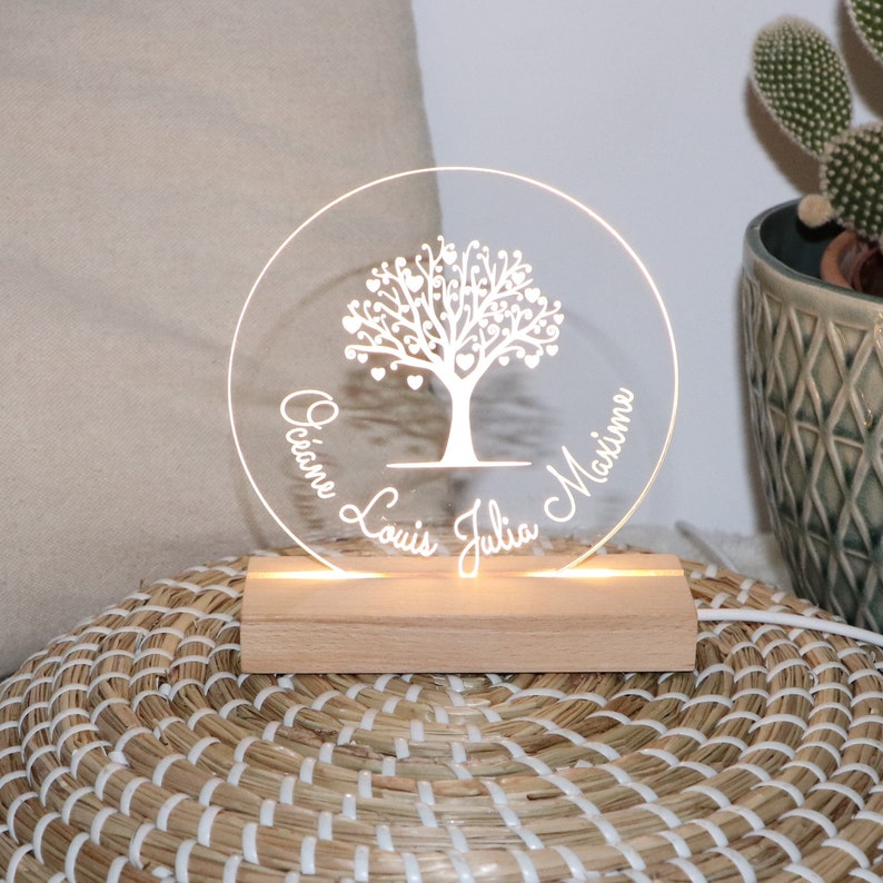 Custom Tree of Life LED Light With Kids Names Personalized - Etsy