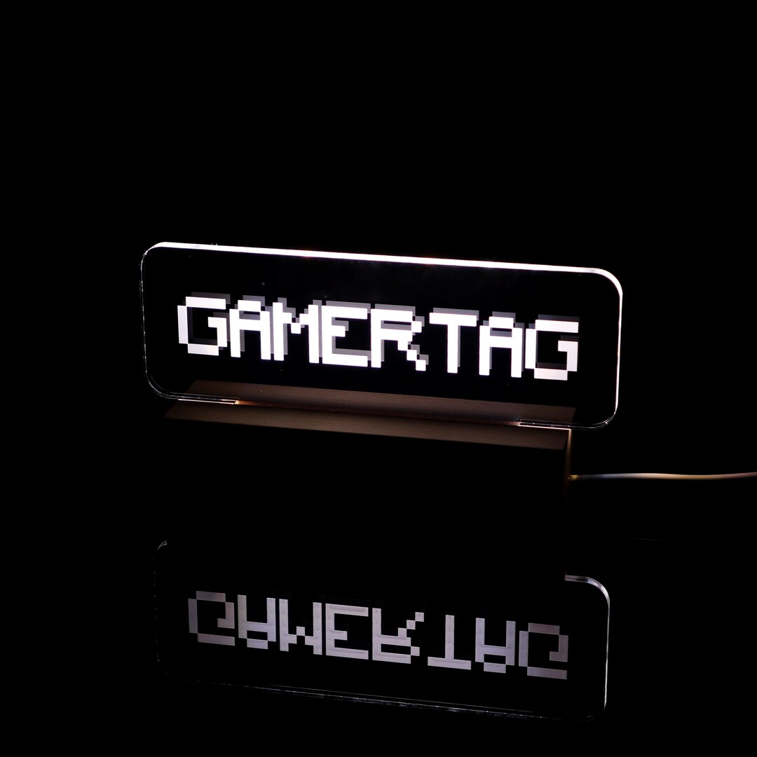 Custom Gamertag Light Sign, Twitch Name Sign, Gift for Gamer Streamer ...