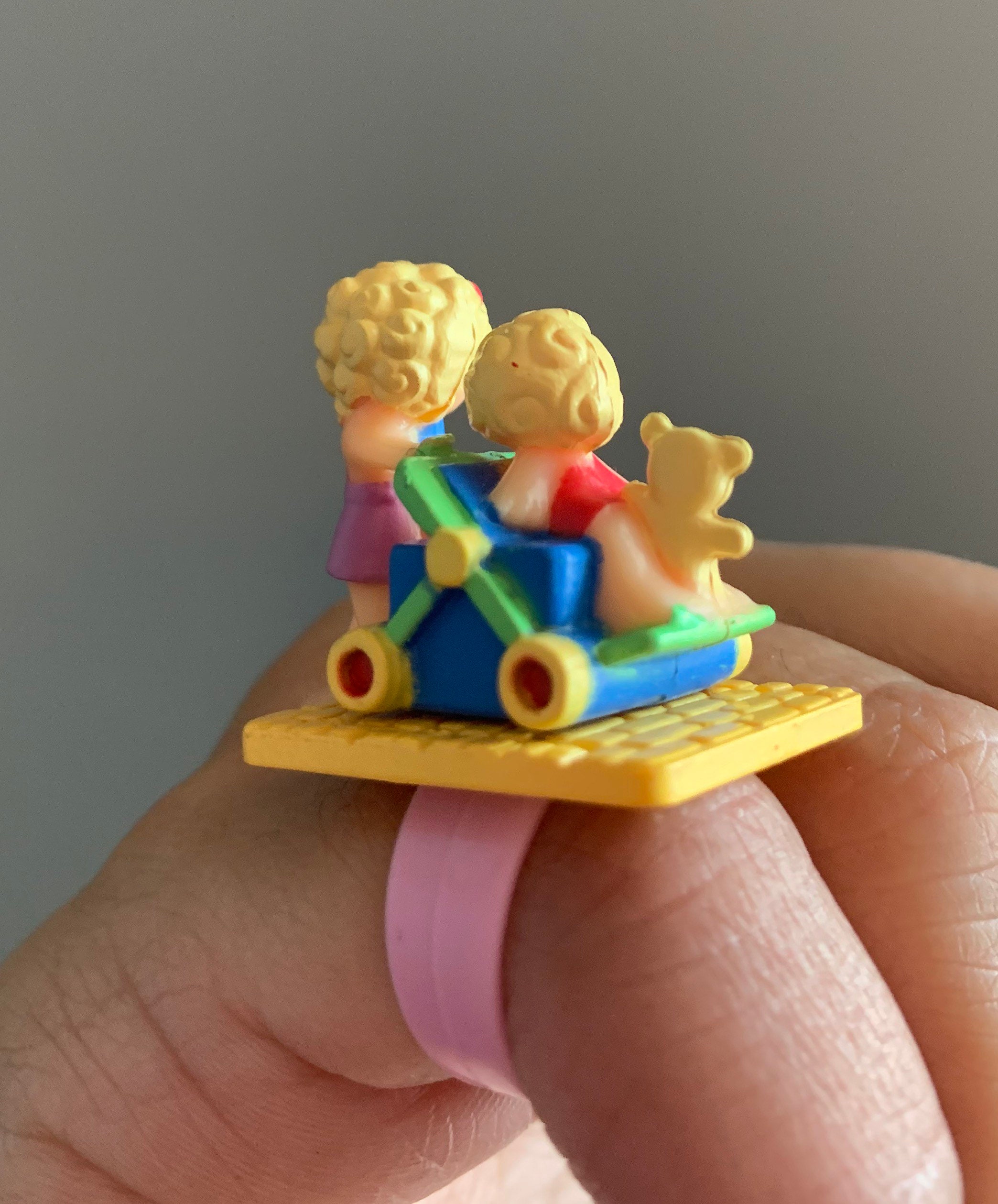Polly Pocket Pram and Baby Ring - 1990 Bluebird Toys - 100% Complete ...