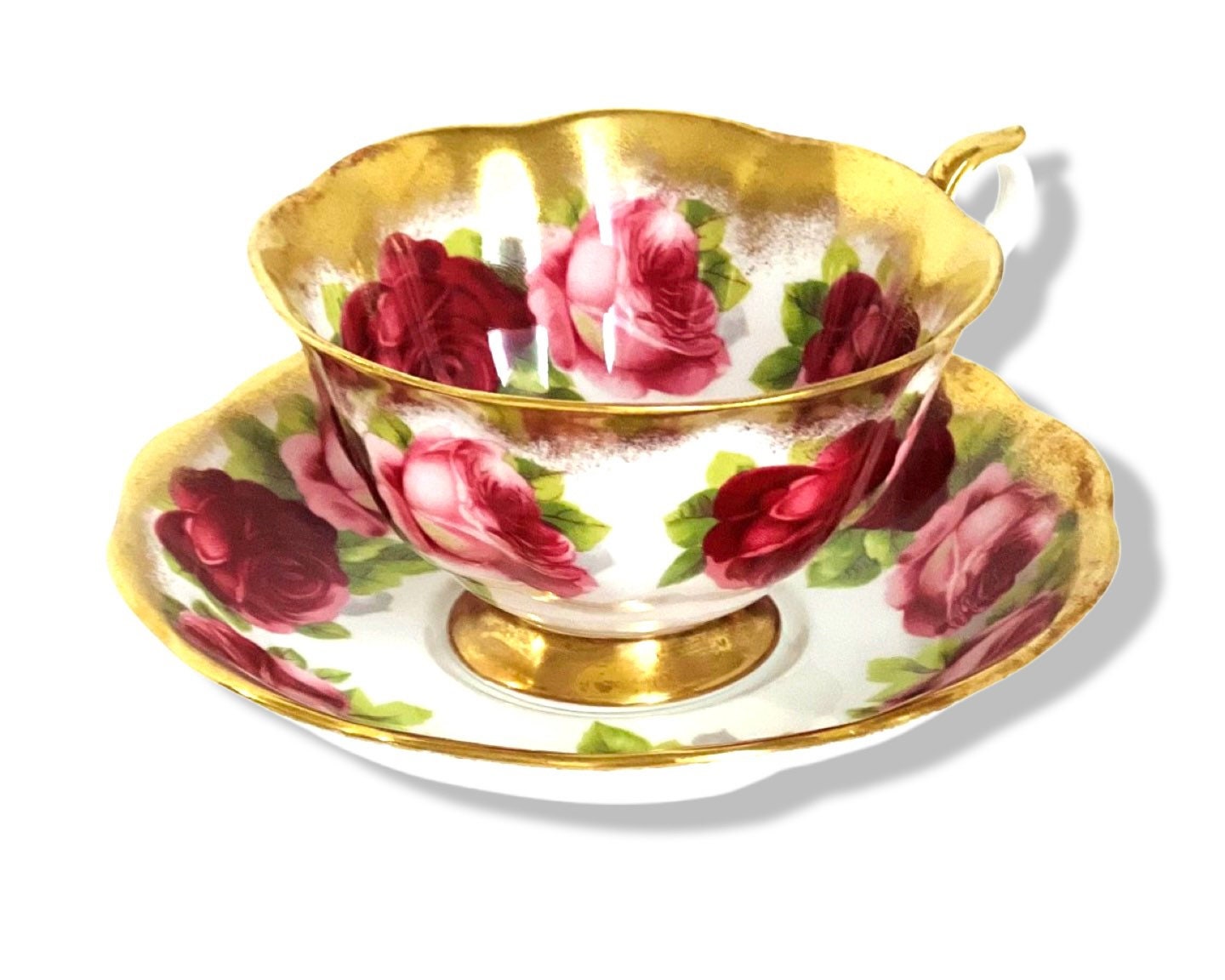 Royal Albert Pink and Red Roses treasure Chest Teacup and - Etsy