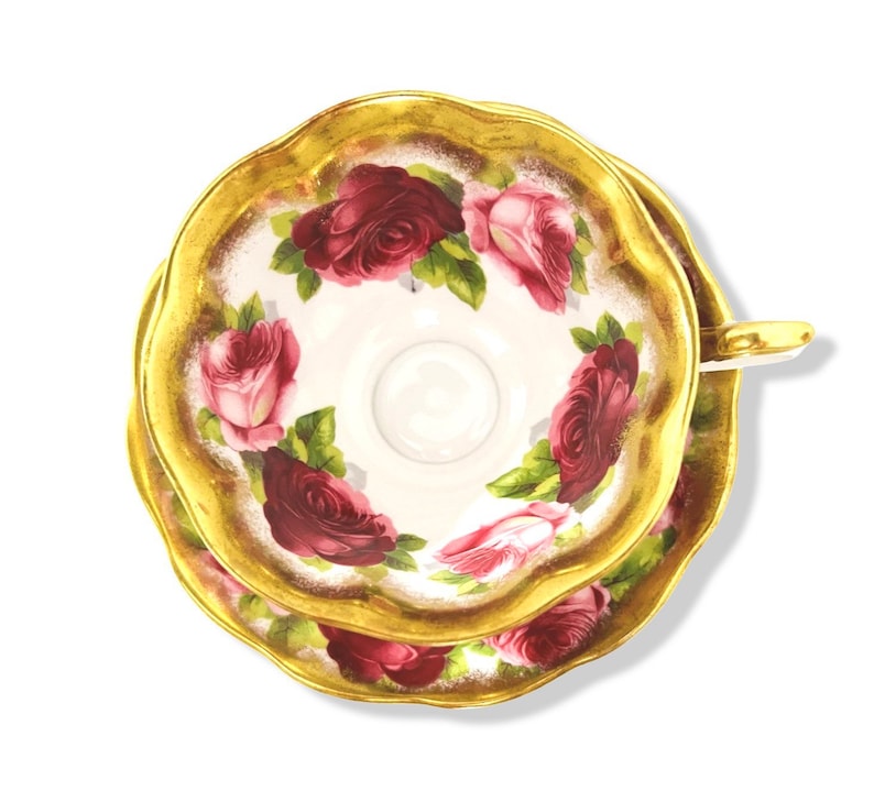 Royal Albert Pink and Red Roses treasure Chest Teacup and - Etsy