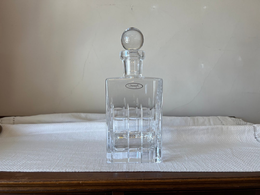 Discontinued Denizili Cut Glass Bourbon Whiskey Decanter From Library ...