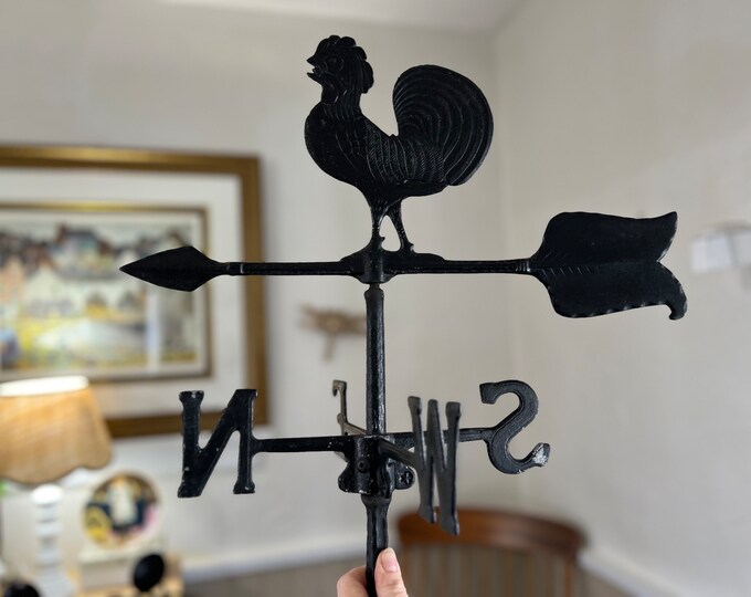 Vintage Rooster Weathervane Aluminum With Directional Arrow and Letters ...