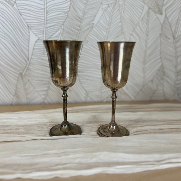 Silver Plate Goblets - Etsy