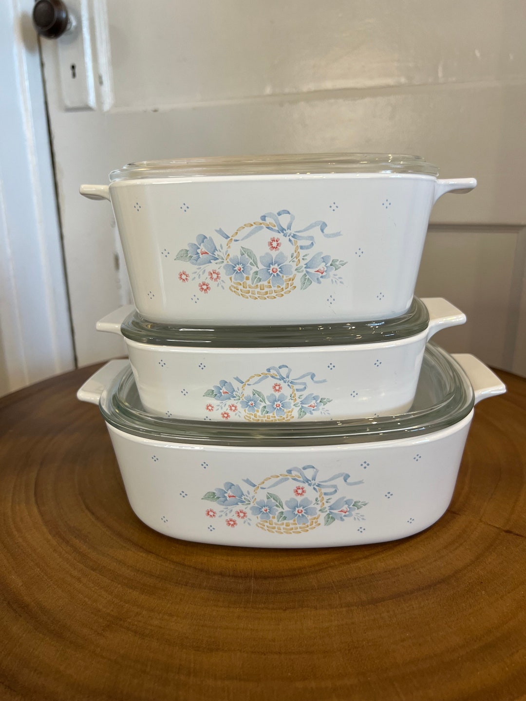Corningware Country Cornflower, Blue Ribbon 1980s Vintage Kitchen, 1L ...