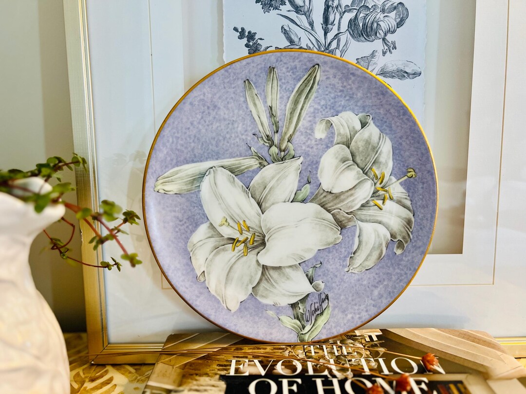 Vintage “the Quebec Madonna Lily” Wall Plate by Willard Schiffers by ...