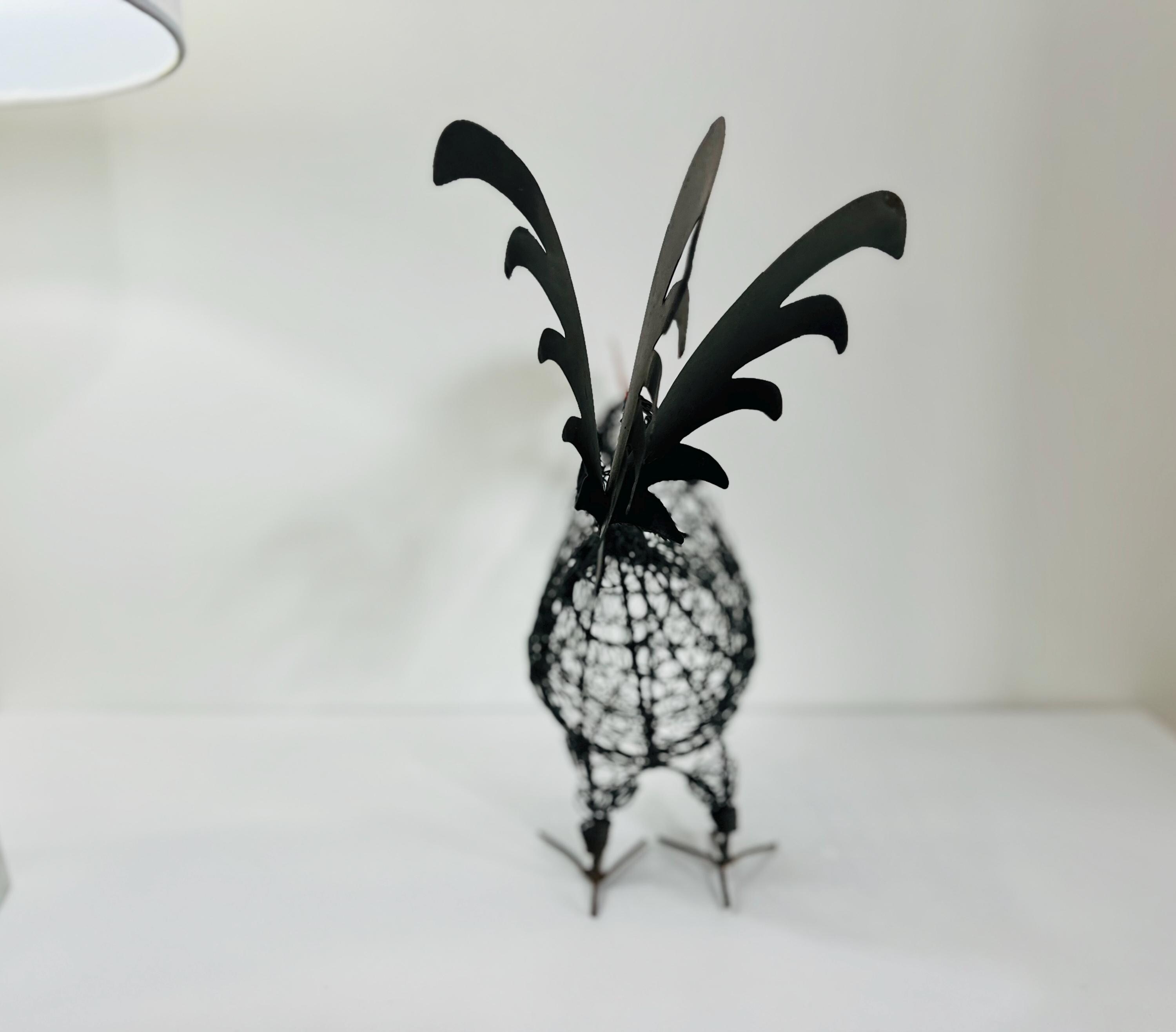Hand Forged Metal Wire Rooster Art - Etsy