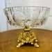 Vintage Cut Glass Compote Bowl on Pedestal - Etsy