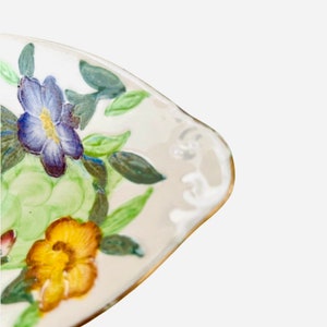Vintage Floral Art Deco Maling Ware Dish, Maling Ware, Malingware - Etsy