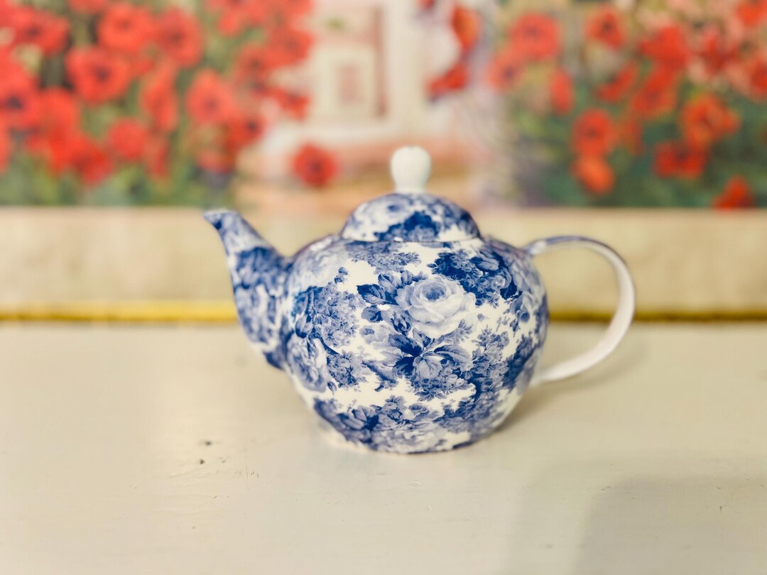 Maxwell & Williams Soft Blue Floral Teapot, antique Blue Pattern - Etsy