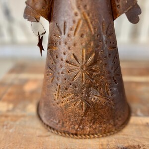 Vintage Punched Tin Rustic Angel - Etsy