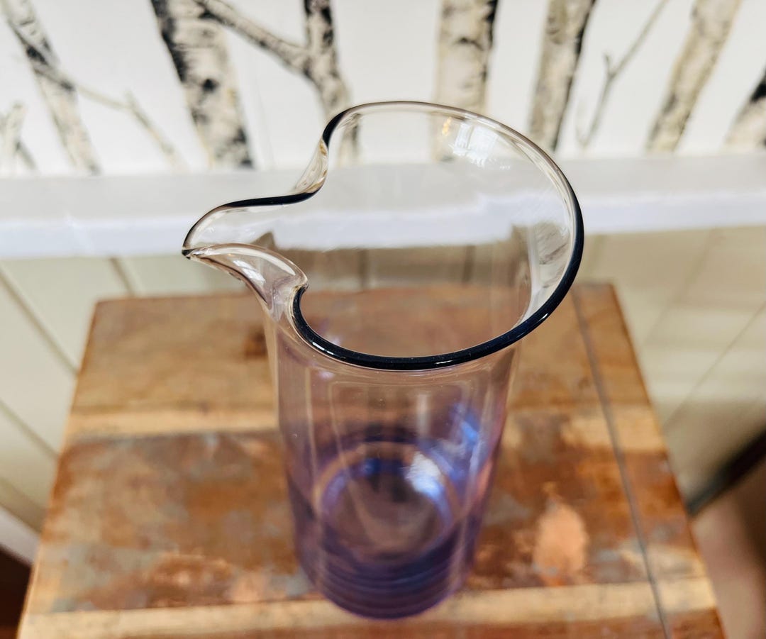 Purple Glass Carafe: Distinct Spout, Beverage Pitcher - Etsy
