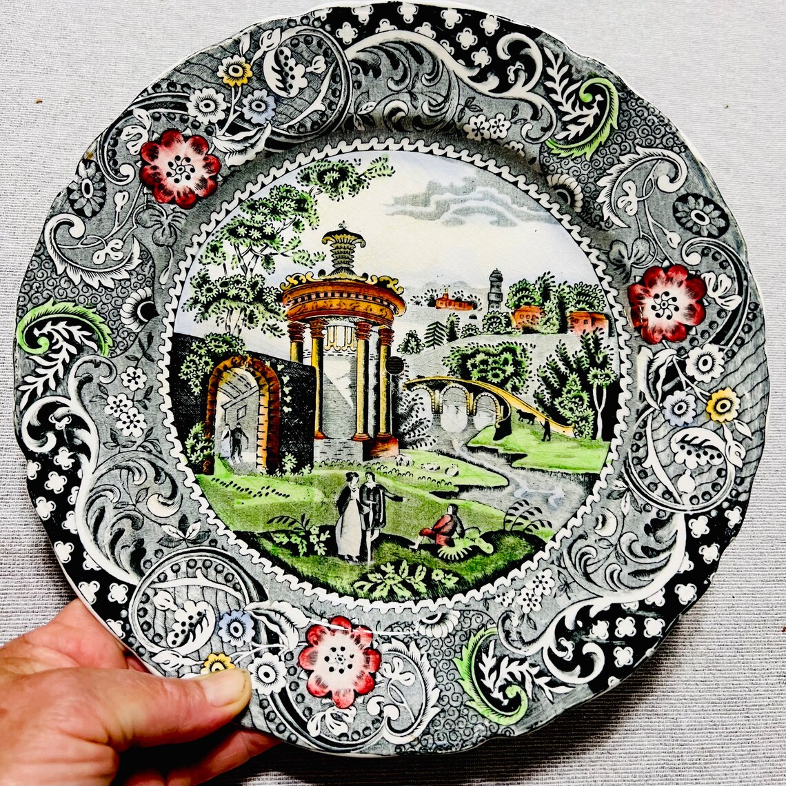 W.R. Midwinter Landscape Plate, Vintage English Transferware ...