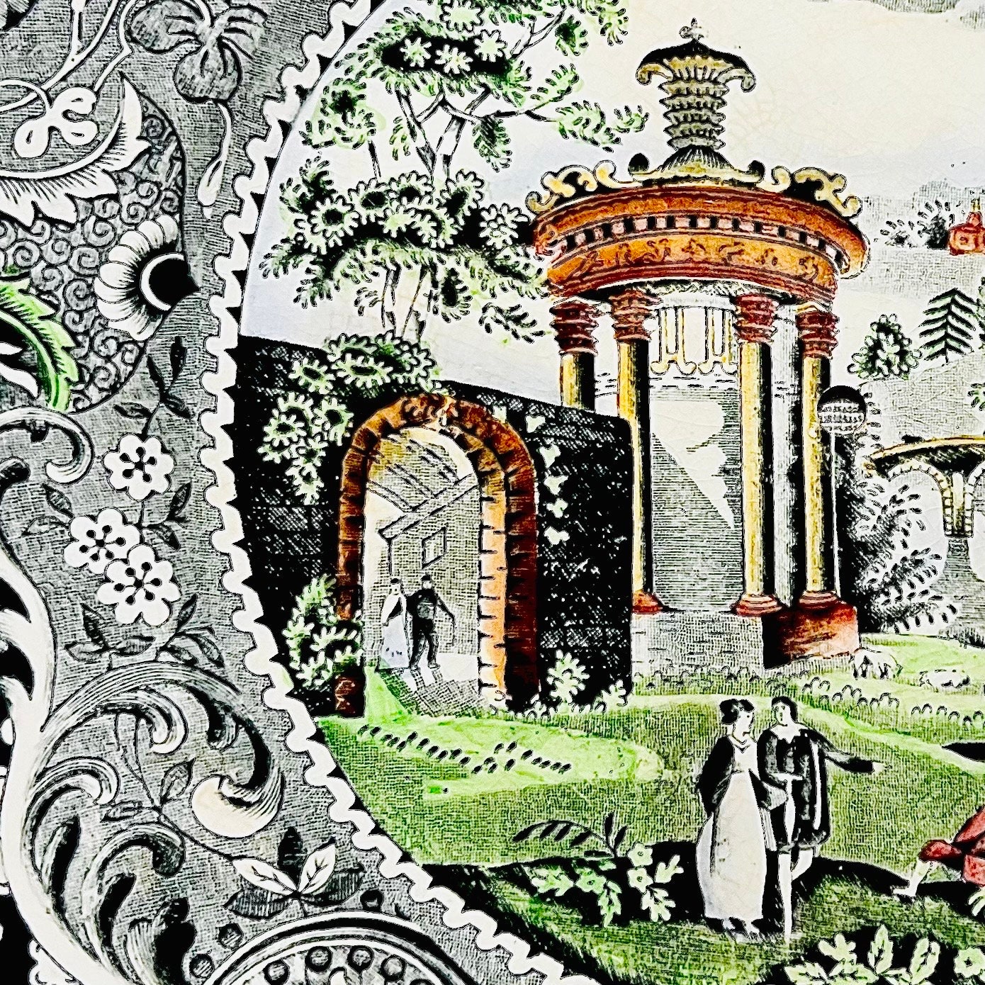 W.R. Midwinter Landscape Plate, Vintage English Transferware ...