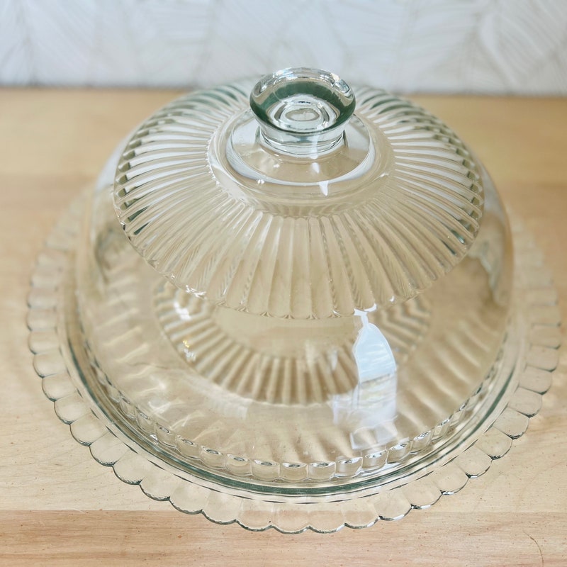 Glass Cake Plate - Etsy