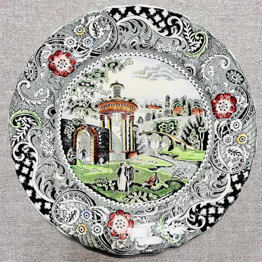 Vintage W.R. Midwinter “landscape” 10 Inch Transferware Bottom Tiered ...