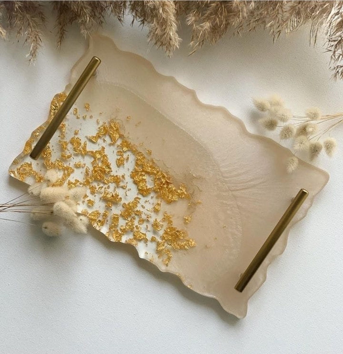 Elegant Epoxy Serving Tray With Handles - Perfect for Engagements ...