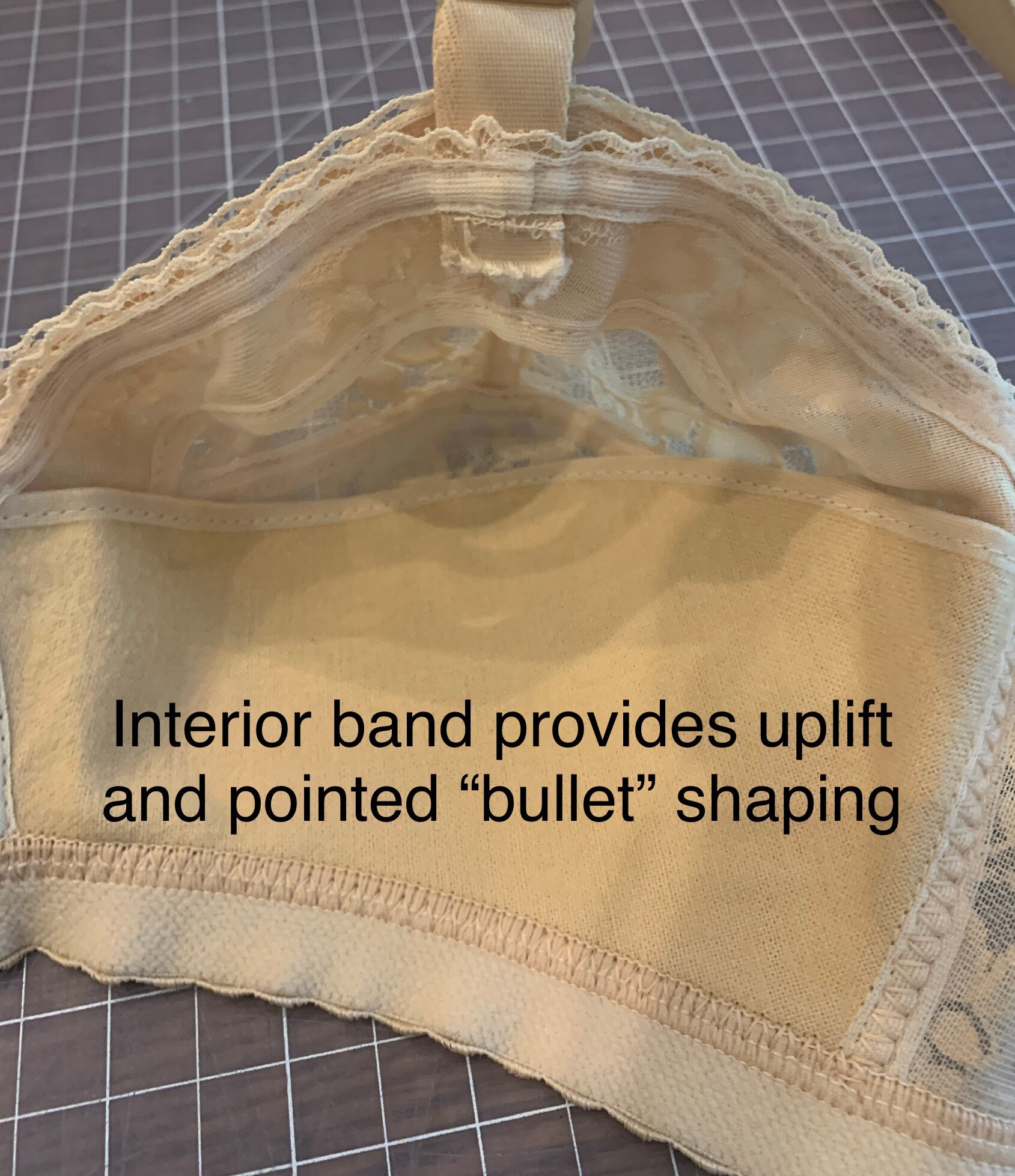 C to I cups 60s Vintage Lace Cameo Couture Bullet Bra 28C 28E - Etsy México