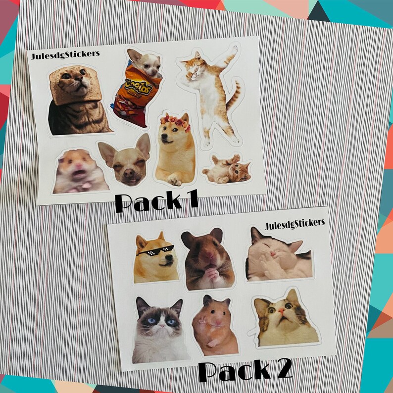 Meme Sticker Set Meme Stickers Vinyl Sticker Pack Funny - Etsy